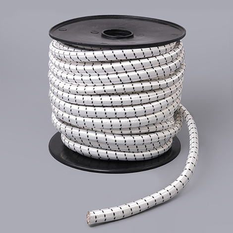 Synthetic Shock Cord with Polyester Jacket 1/2" x 100' White | Trivantage